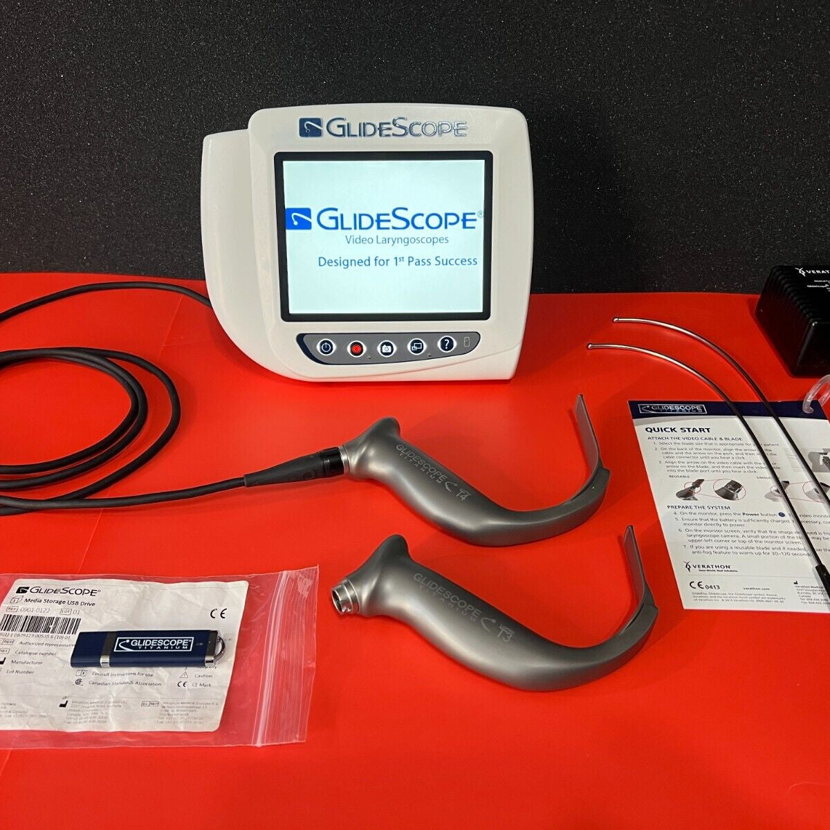 VERATHON GlideScope AVL SET with Titanium LOPRO T4 & T3 Blades Cable a ...