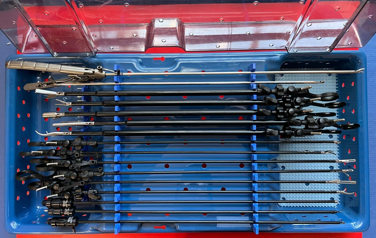 Karl Storz LARGE set 5mm x 42cm and 10mm x 36cm Instruments with Tray ...
