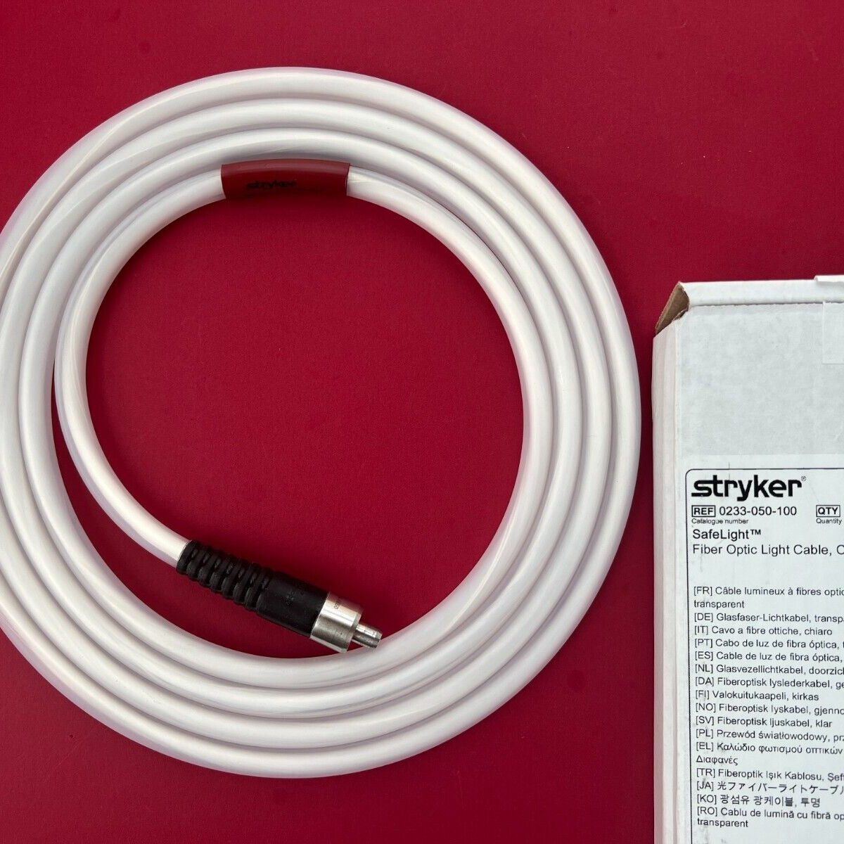 Stryker Safe Light 233-050-100 Fiber Optic light Cable 5mm x 10 Feet ...